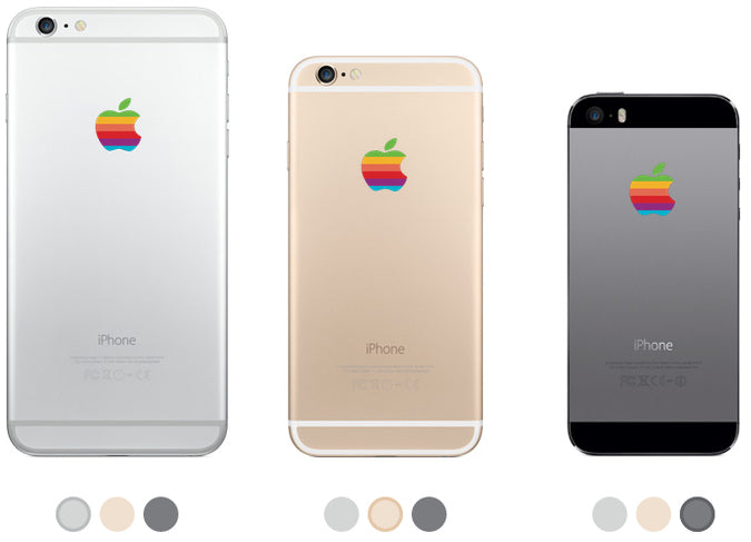Retro Rainbow Apple Logo iPhone Decal – iStickr MacBook Decal